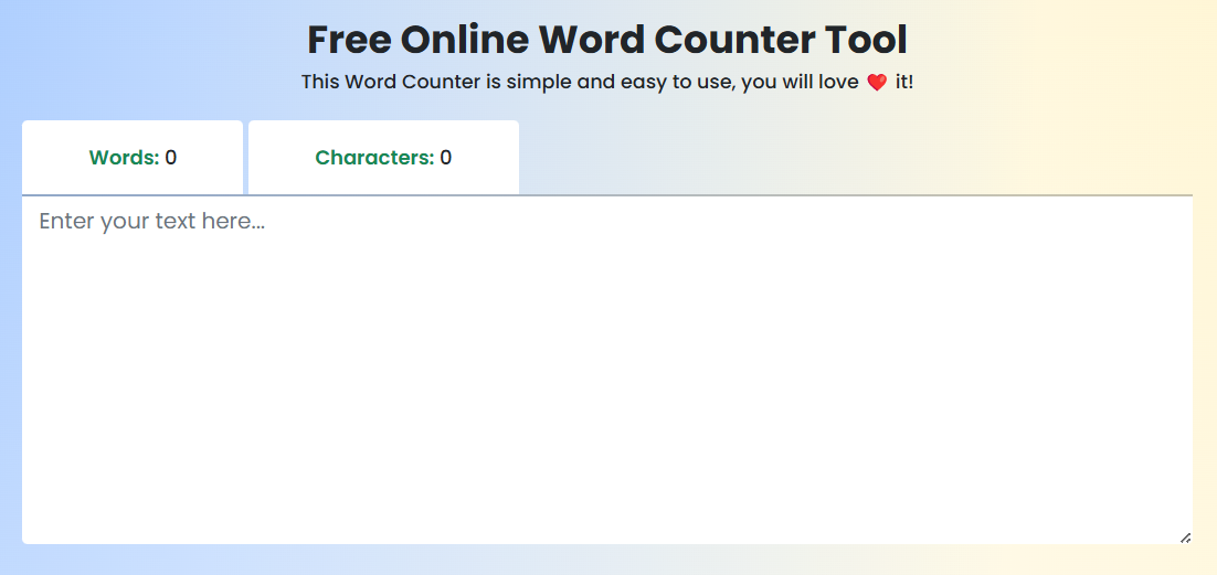 Free Word Counter Tool - Count Number of Words Online for Free